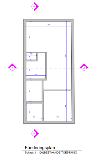 As-built architectplannen met terreinprofiel en inplantingsplan
