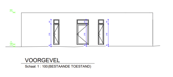 As-built architectplannen met terreinprofiel en inplantingsplan